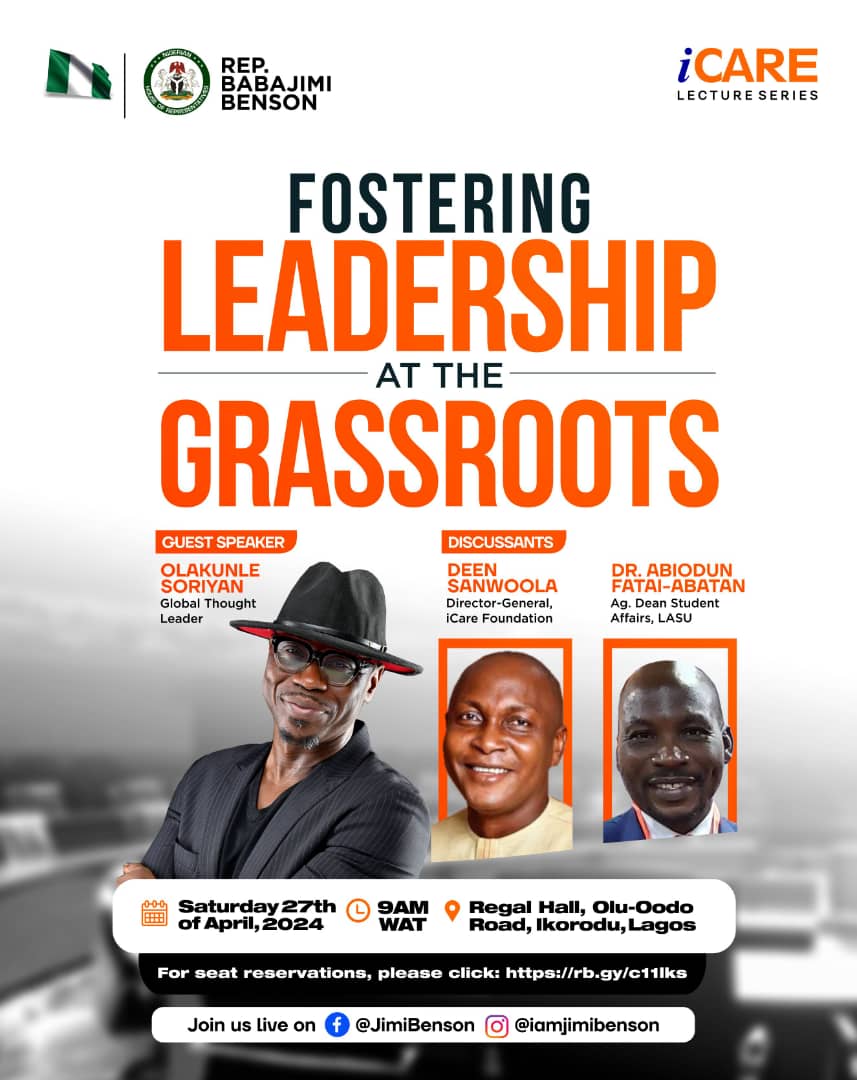 iCare Foundation Sets To Host Lecture Series, Calls For Participation