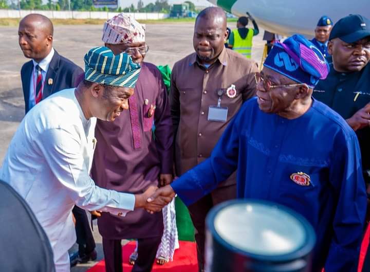 President Tinubu Arrives Lagos For Xmas