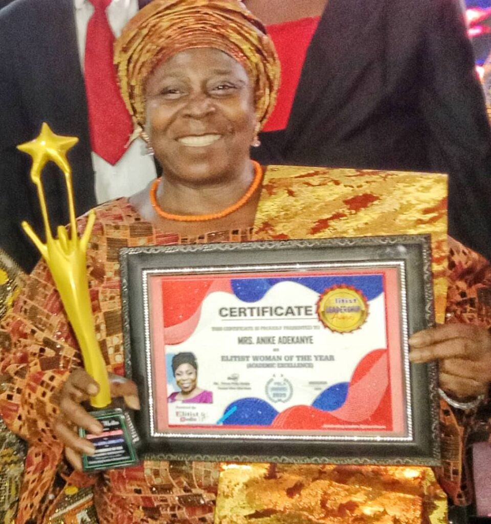 Academic Excellence: Adekanye Bags 2025 Elitist Woman Of Year Award