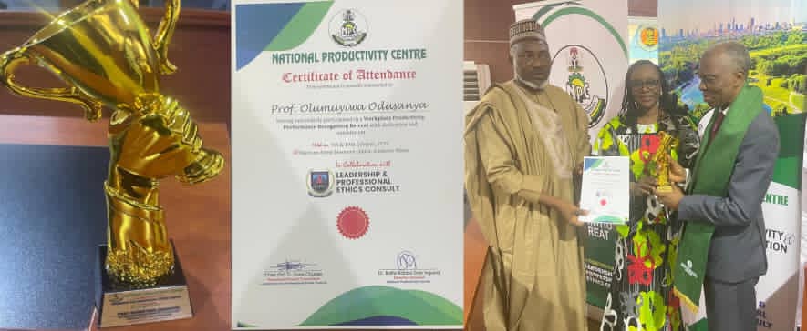 LASUSTECH Vice Chancellor Receive National Productivity Awards