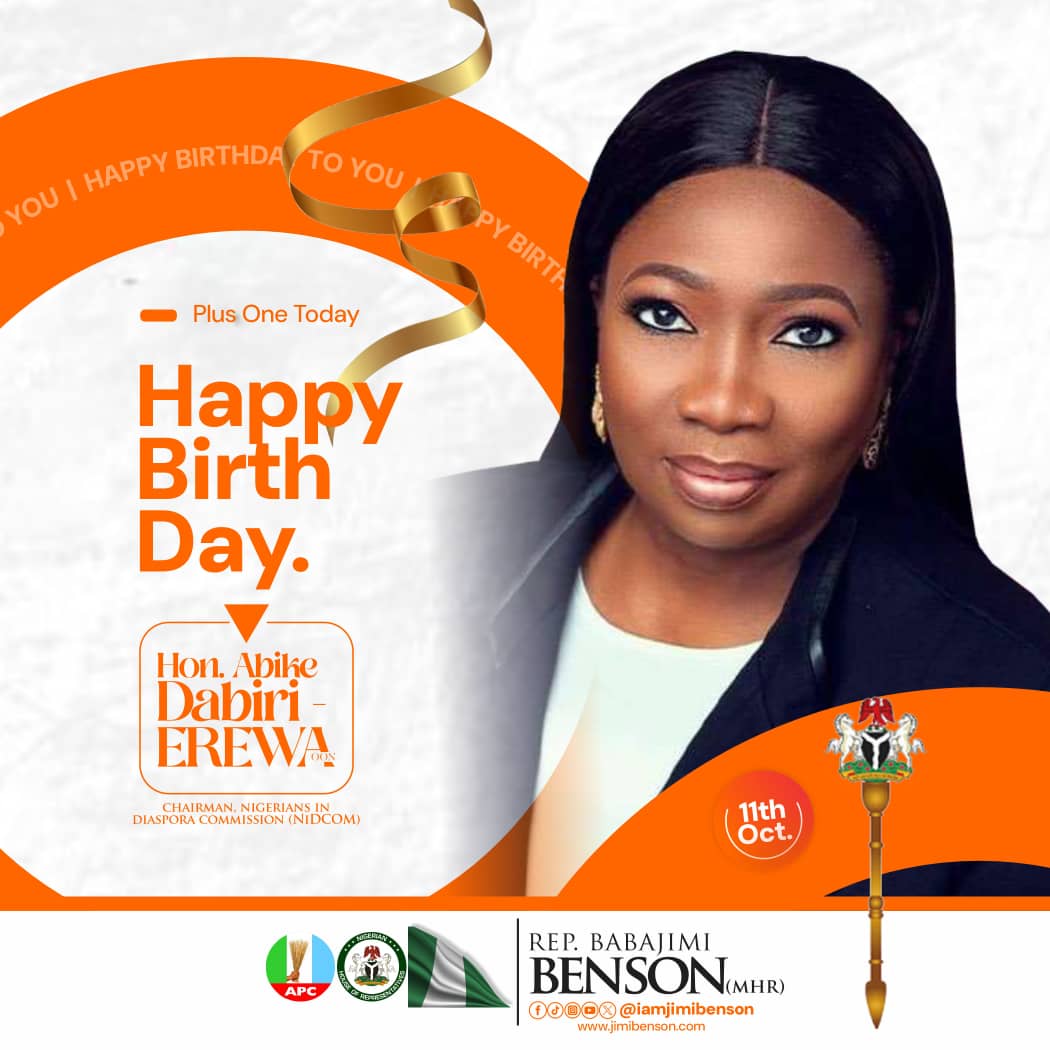 Rep. Benson Celebrates Predecessor, Hon. Abike Dabiri - Erewa On Birthday