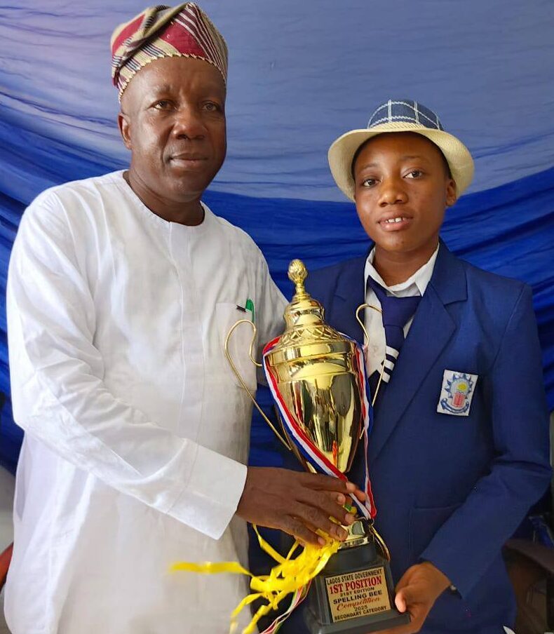 Imota LCDA Chair, Benson Presents 2025 Lagos Spelling Winner N1m