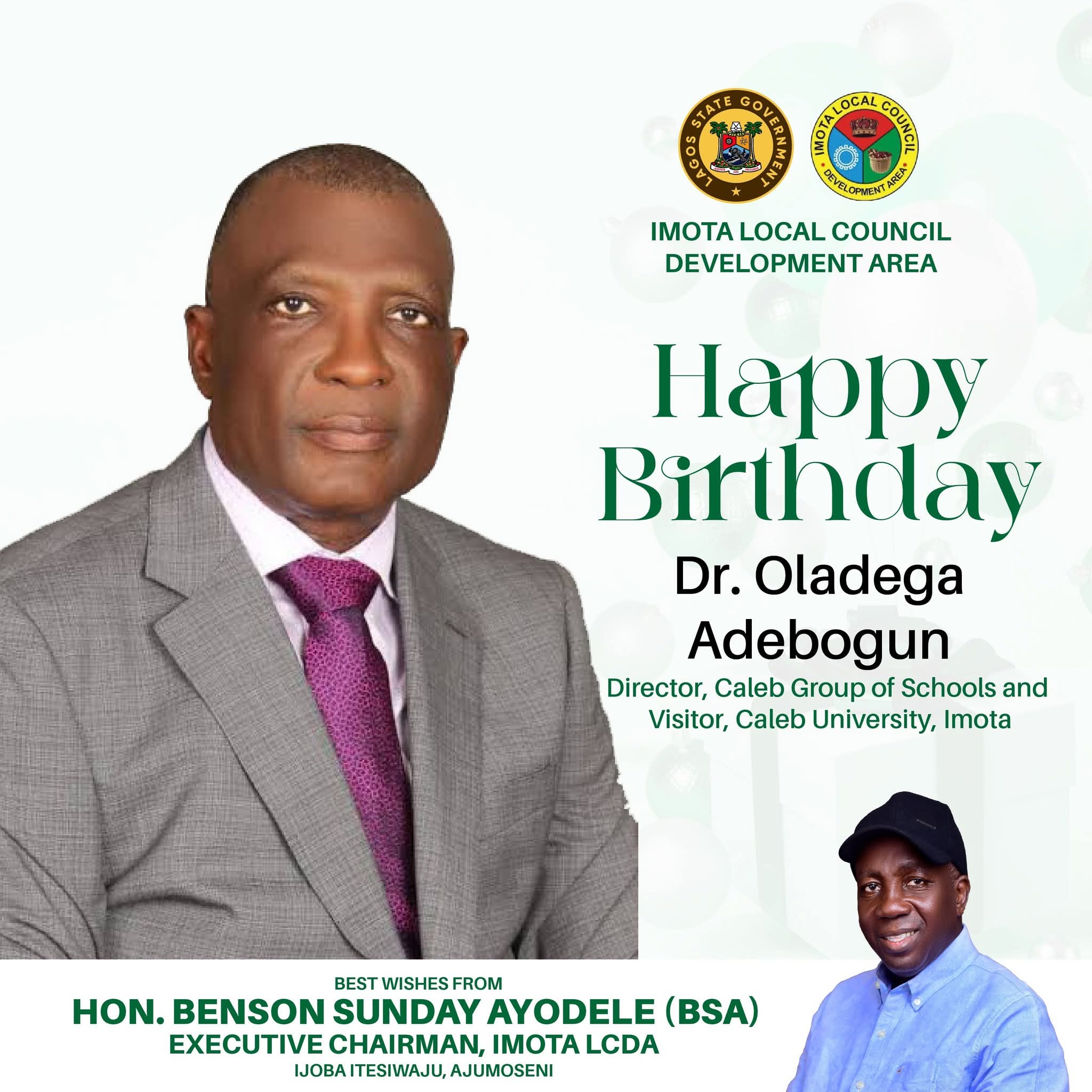 Birthday: Hon. Benson Congratulates Distinguished Imota Personality ...