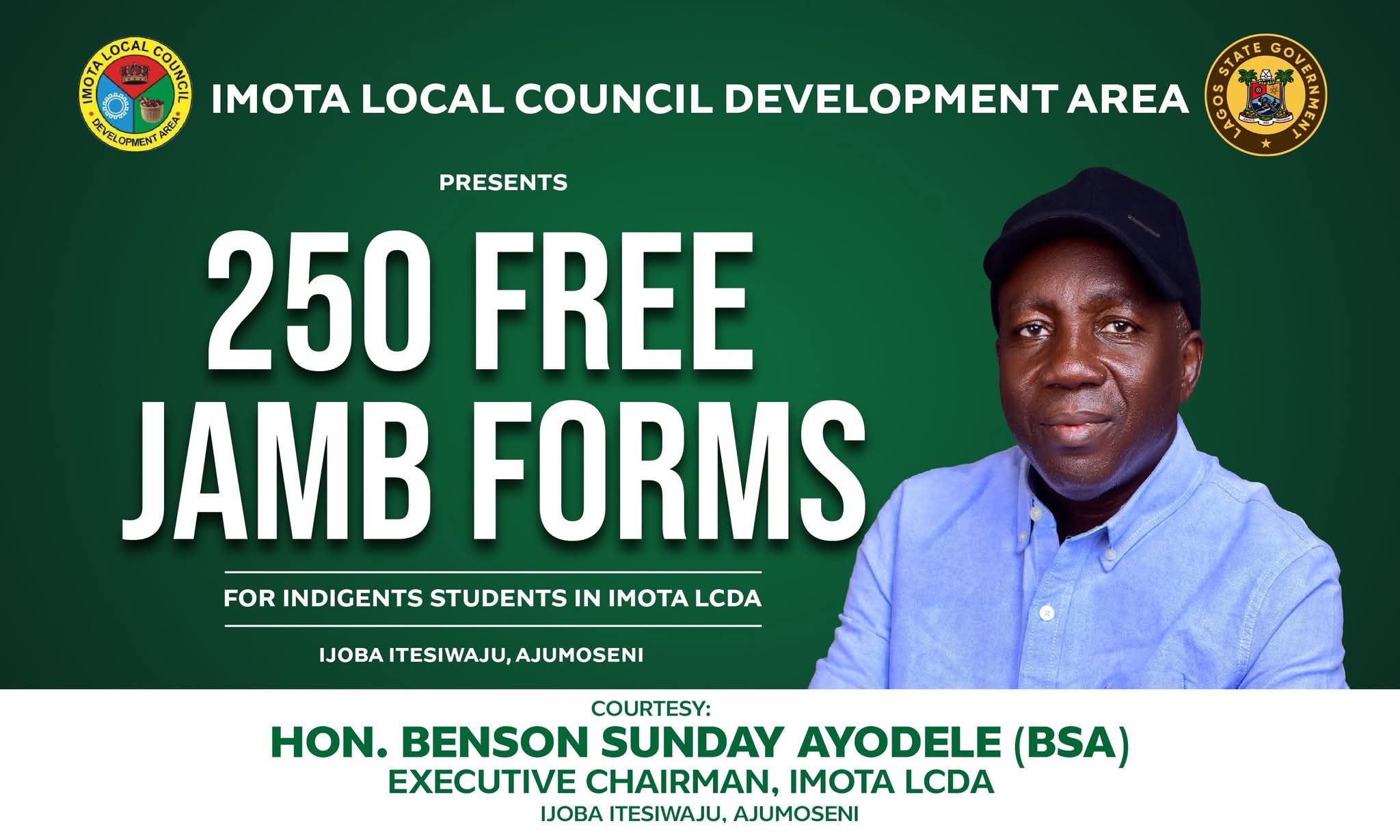 Imota LCDA Kicks-Off Distribution Of Free JAMB Forms To Indigent Students